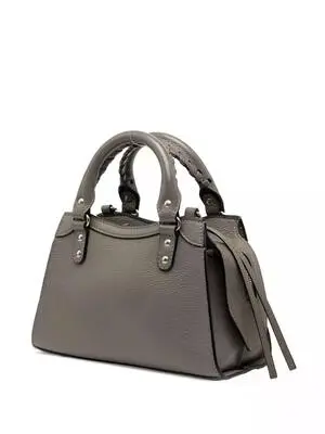 Balenciaga Mini Grained Calfskin Motocross Neo Classic City Satchel