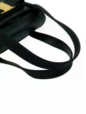 FERRAGAMO Leather Vara Bow Top Handle Bucket Bag