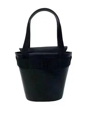 FERRAGAMO Leather Vara Bow Top Handle Bucket Bag
