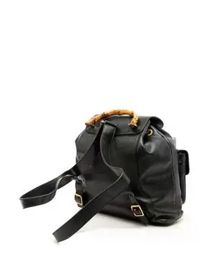 Gucci Calfskin Bamboo Drawstring Backpack