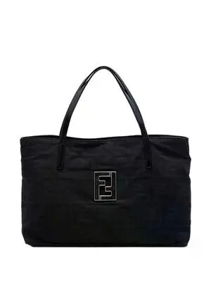 Fendi Zucca Nylon Handbag - Black