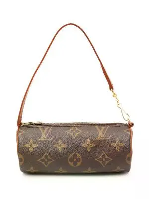 LOUIS VUITTON Monogram Papillon Pochette Handbag - Brown