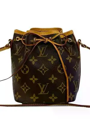 LOUIS VUITTON Monogram Nano Noe Bucket Bag - Brown