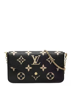 LOUIS VUITTON Monogram Empreinte Pochette Felicie Bag - Black