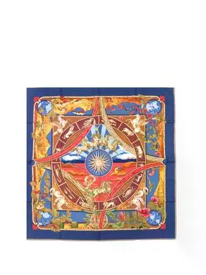 Hermès 2000-2025 Rythmes Du Monde Silk Scarf 90 Scarves - Blue