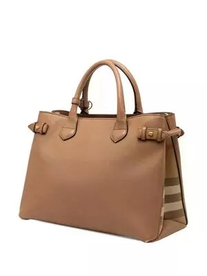 Burberry Medium Leather And House Check Banner Satchel