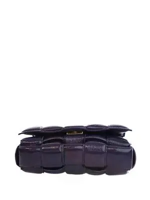 Bottega Veneta Patent Intrecciato Padded Cassette Crossbody Bag - Purple
