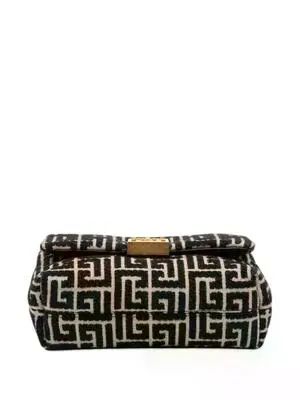 Balmain 1945 Mini Monogram Jacquard Crossbody Bag