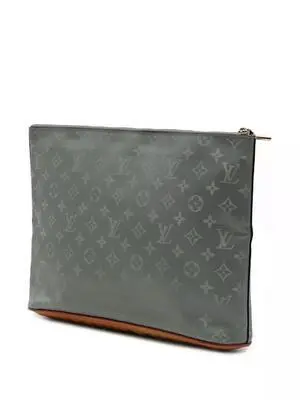 LOUIS VUITTON Monogram Titanium Pochette Cosmos Clutch Bag - Grey