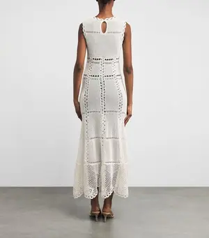 Erdem Cotton Crochet Maxi Dress - Ivory
