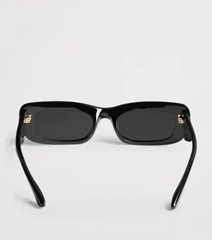 Balenciaga Diva Rectangle Sunglasses - Black