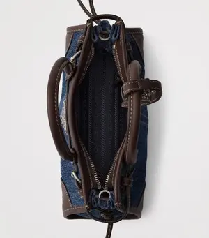 Prada Bonnie Small Denim Shoulder Bag - Blue
