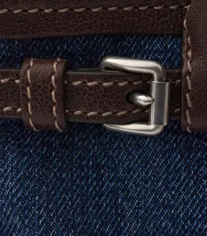 Prada Bonnie Small Denim Shoulder Bag - Blue