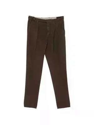 MARIANI Pleated Tailored Trousers - Brown