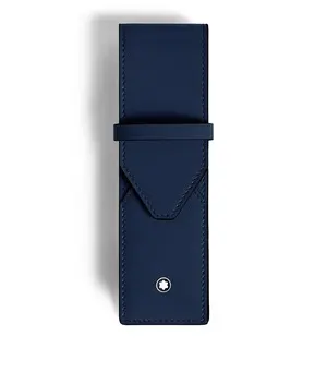 Montblanc Calfskin Meisterstück Double Pen Pouch - Blue