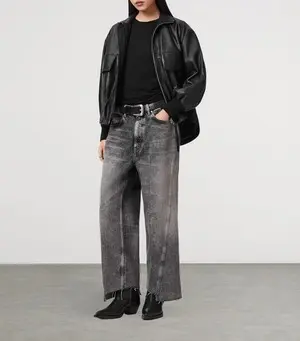 ALLSAINTS Asymmetric Fox Wide-leg Jeans