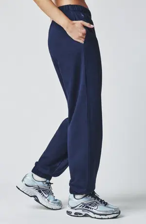 FLORENCE BY MILLS Cotton Blend Boyfriend Joggers - Navy
