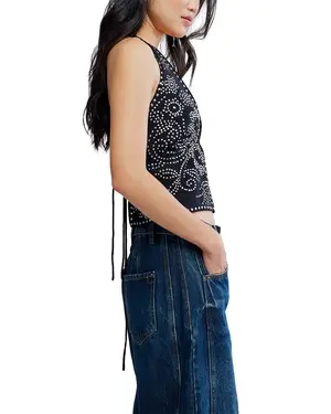Free People Kenzie Studded Halter Top