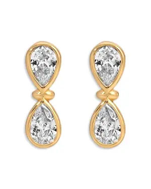 Ettika Infinity Crystal Stud Earrings