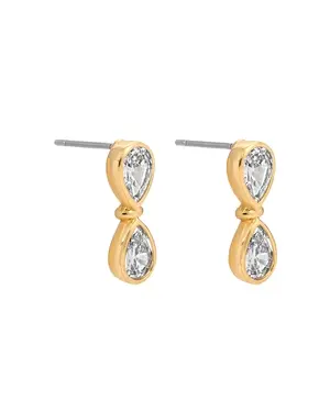Ettika Infinity Crystal Stud Earrings