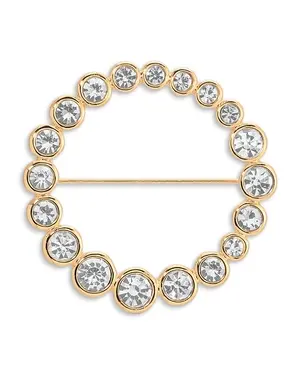 Ettika Crystal Embellished Loop Pin - Gold