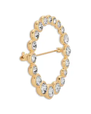 Ettika Crystal Embellished Loop Pin - Gold