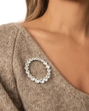 Ettika Crystal Embellished Loop Pin
