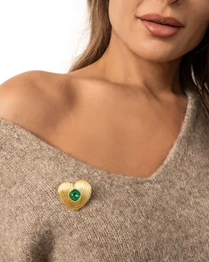 Ettika Heart Shaped Pin With Stone