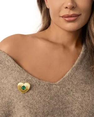 Ettika Heart Shaped Pin With Stone