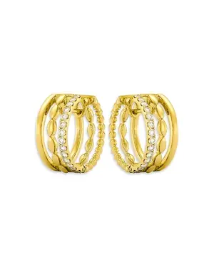 Etho Maria 18k Yellow Diamond Hoop Earrings, 0.51 Tcw - Gold