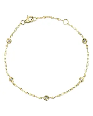 MOON & MEADOW 14k Yellow Diamond Chain Bracelet - Gold