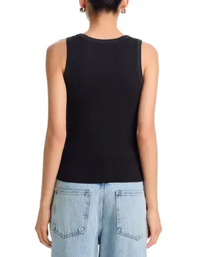 PERFECTWHITETEE Mallory Luxe Tank Top - True Black