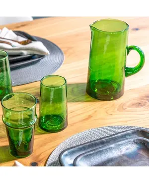 VERVE CULTURE Moroccan Cone Jug - Green