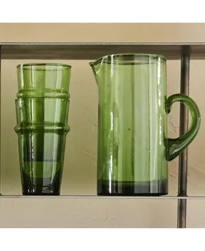 VERVE CULTURE Moroccan Cone Jug - Green