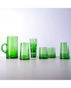 VERVE CULTURE Moroccan Cone Jug - Green