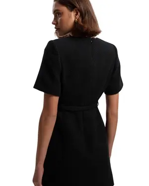 Karen Millen Belted Tweed Mini Dress