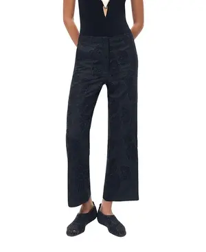 NOCTURNE Printed Relaxed Straight-leg Pants