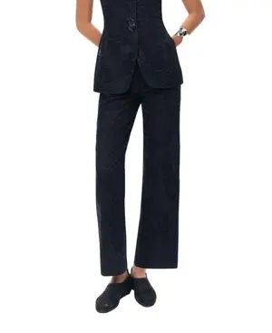NOCTURNE Printed Relaxed Straight-leg Pants