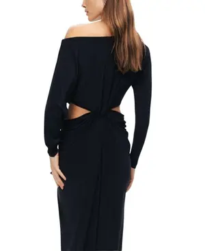 NOCTURNE One-shoulder Cut-out Maxi Dress