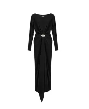 NOCTURNE One-shoulder Cut-out Maxi Dress