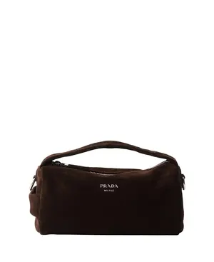 Prada Suede Shoulder Bag - Brown