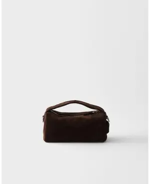 Prada Suede Shoulder Bag - Brown