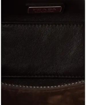 Prada Suede Shoulder Bag - Brown