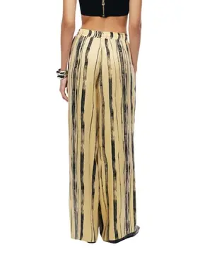 NOCTURNE Abstract Striped Wide-leg Trousers