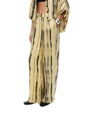 NOCTURNE Abstract Striped Wide-leg Trousers