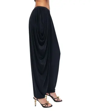 NOCTURNE Draped Relaxed-fit Pants