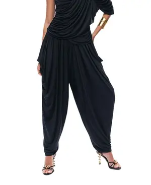 NOCTURNE Draped Relaxed-fit Pants
