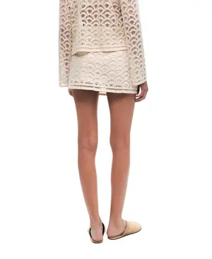 NOCTURNE High-waisted Lace Mini Skirt