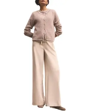 Mint Velvet Crochet Side Stripe Wide Leg Joggers