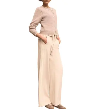 Mint Velvet Crochet Side Stripe Wide Leg Joggers